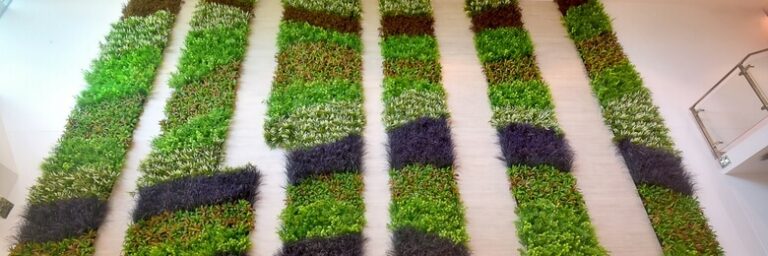 Artificial Green Wall in Building Lobby - GreenTurf Asia